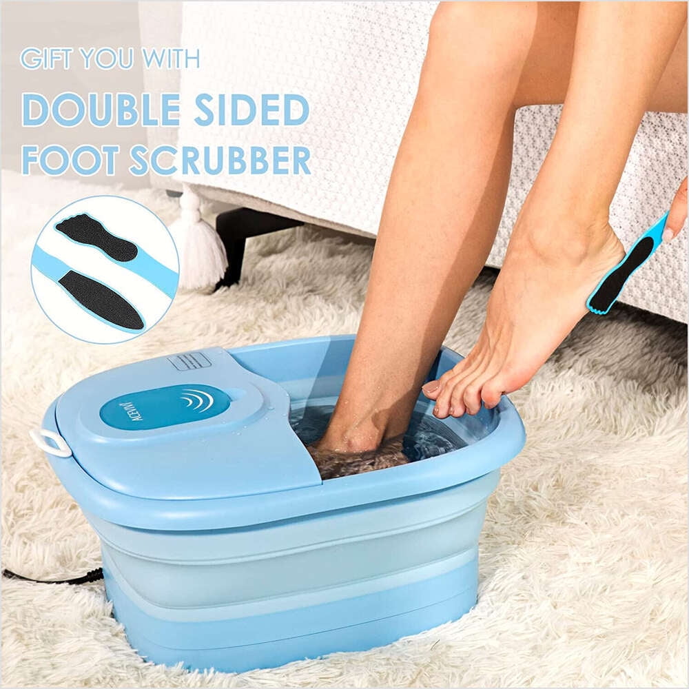 Fold Collapsible Foot Bath Spa w/ Heat&Temp Control Bubble Massage ...