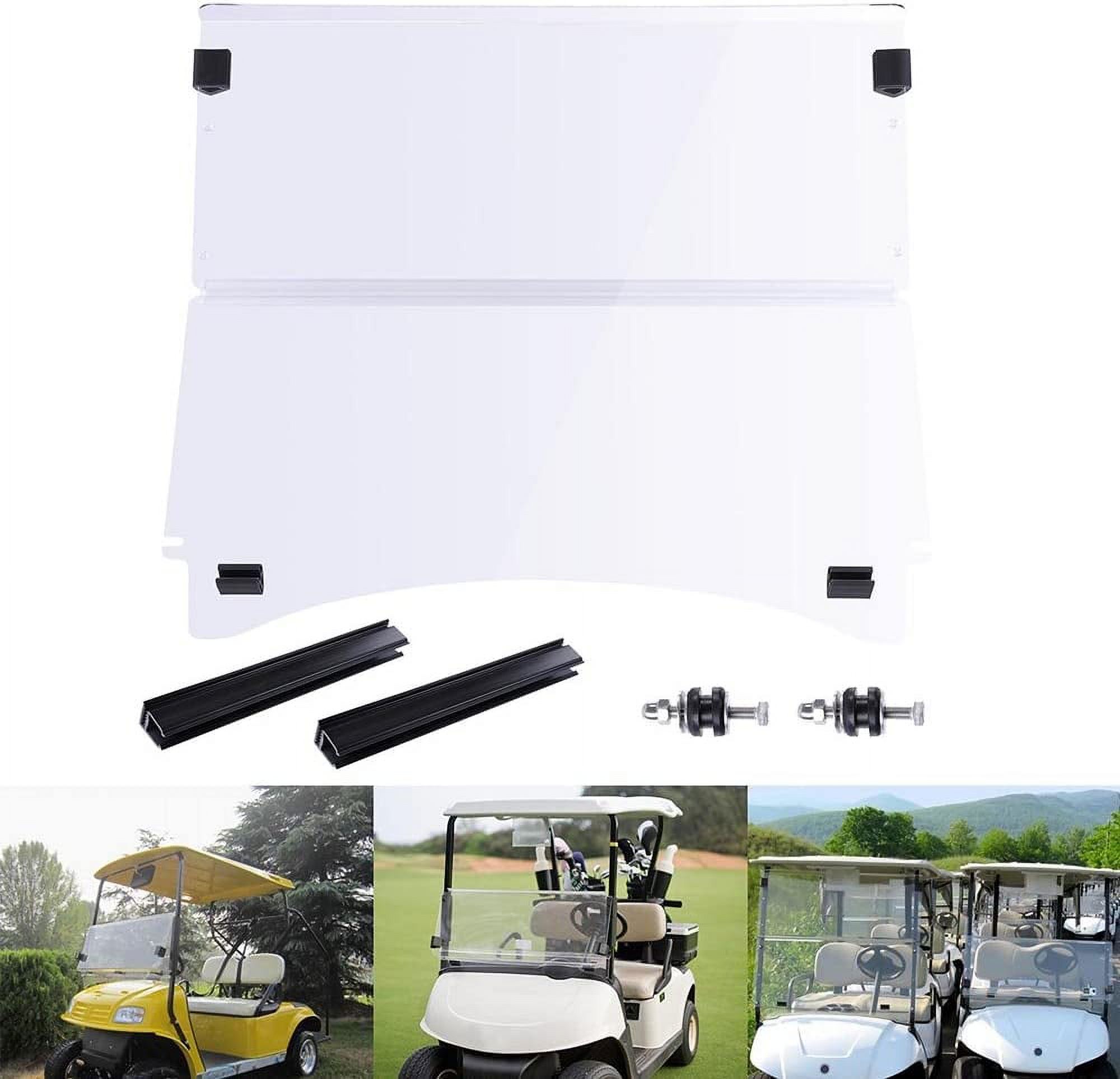 Fold Down Golf Cart Windshield Impact Resistant Acrylic Split ...