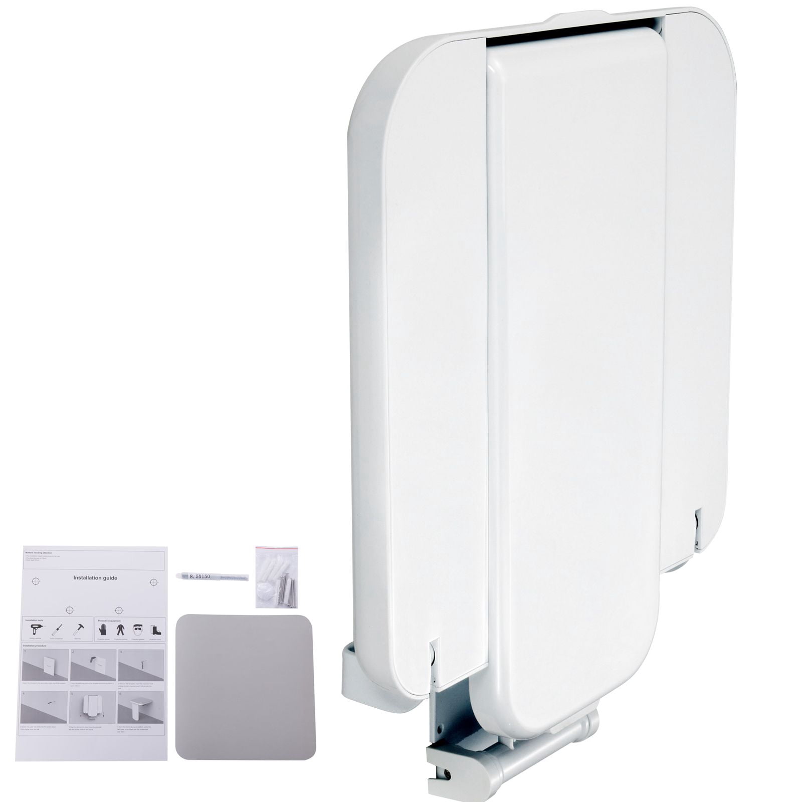 Fold Down Shower Bench, Wall Mounted Fold Up Shower Seat with 440 lbs ...