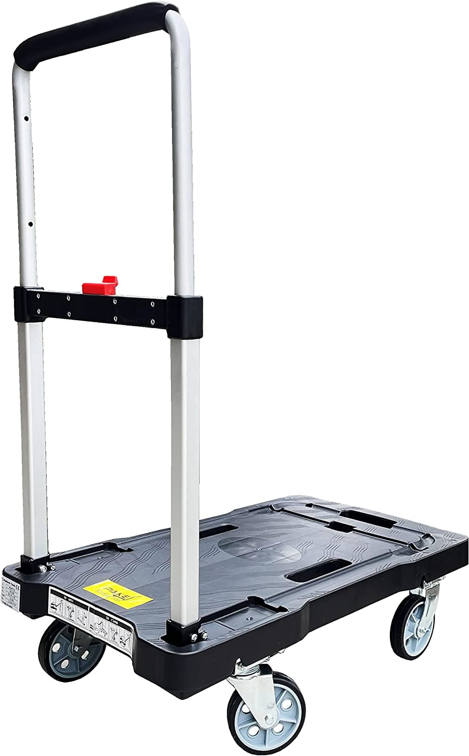 Fold Flat Cart, Plastic, 300 lb. Cap, 26" x 16-1/4" x 36" - Walmart.com
