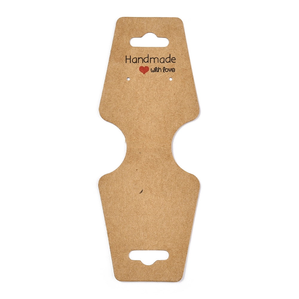 Fold Over Kraft Paper Adhesive Jewelry Display Cards for Necklace ...