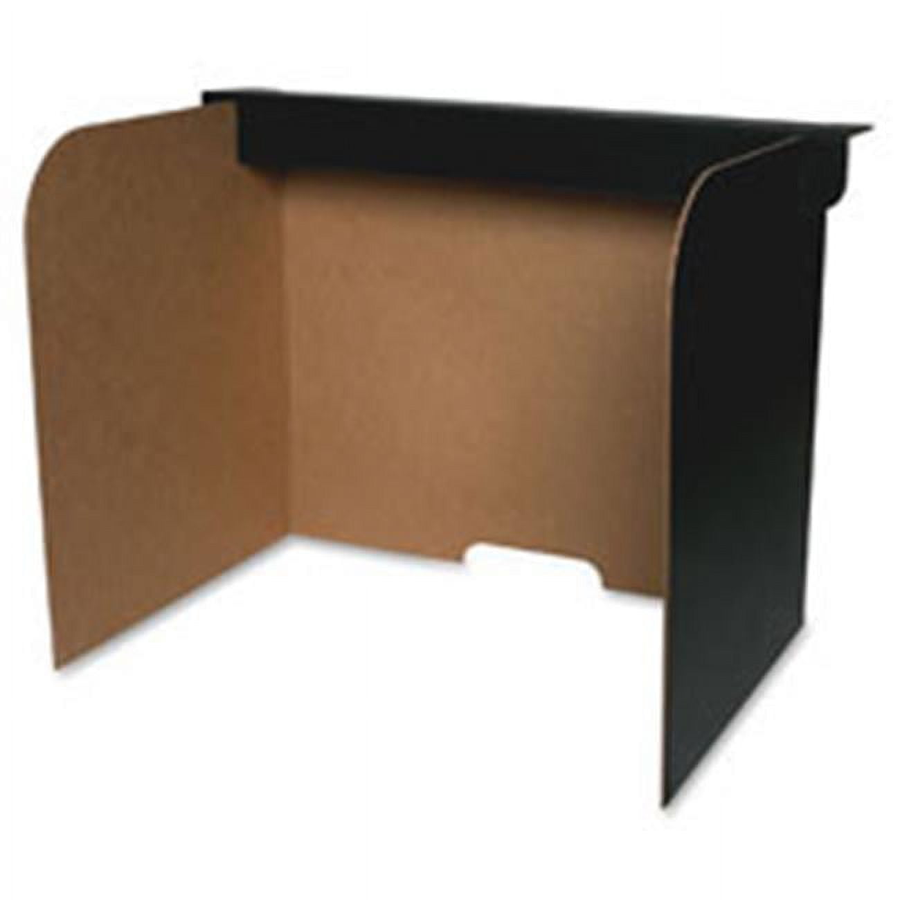 Fold & Lock Desktop Privacy Screen, Black & Brown - 24 Per Pack - 18 x ...