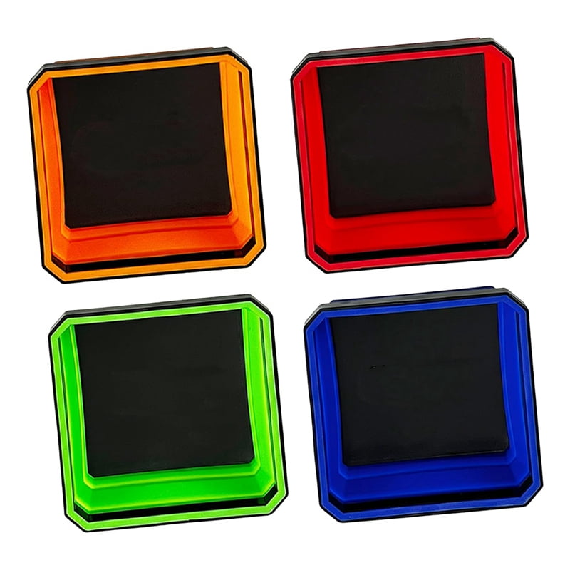 Fold Magnetic Parts Tools Tray Set, 4-Pack Foldable 4.5inch Square ...