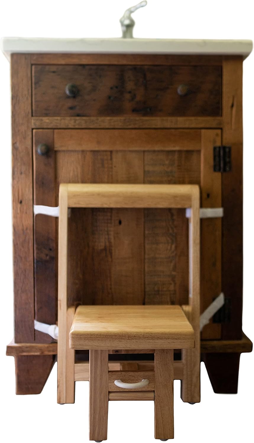 Fold 'N Store Step Stool for Toddlers, Wood Step Stool Kitchen ...