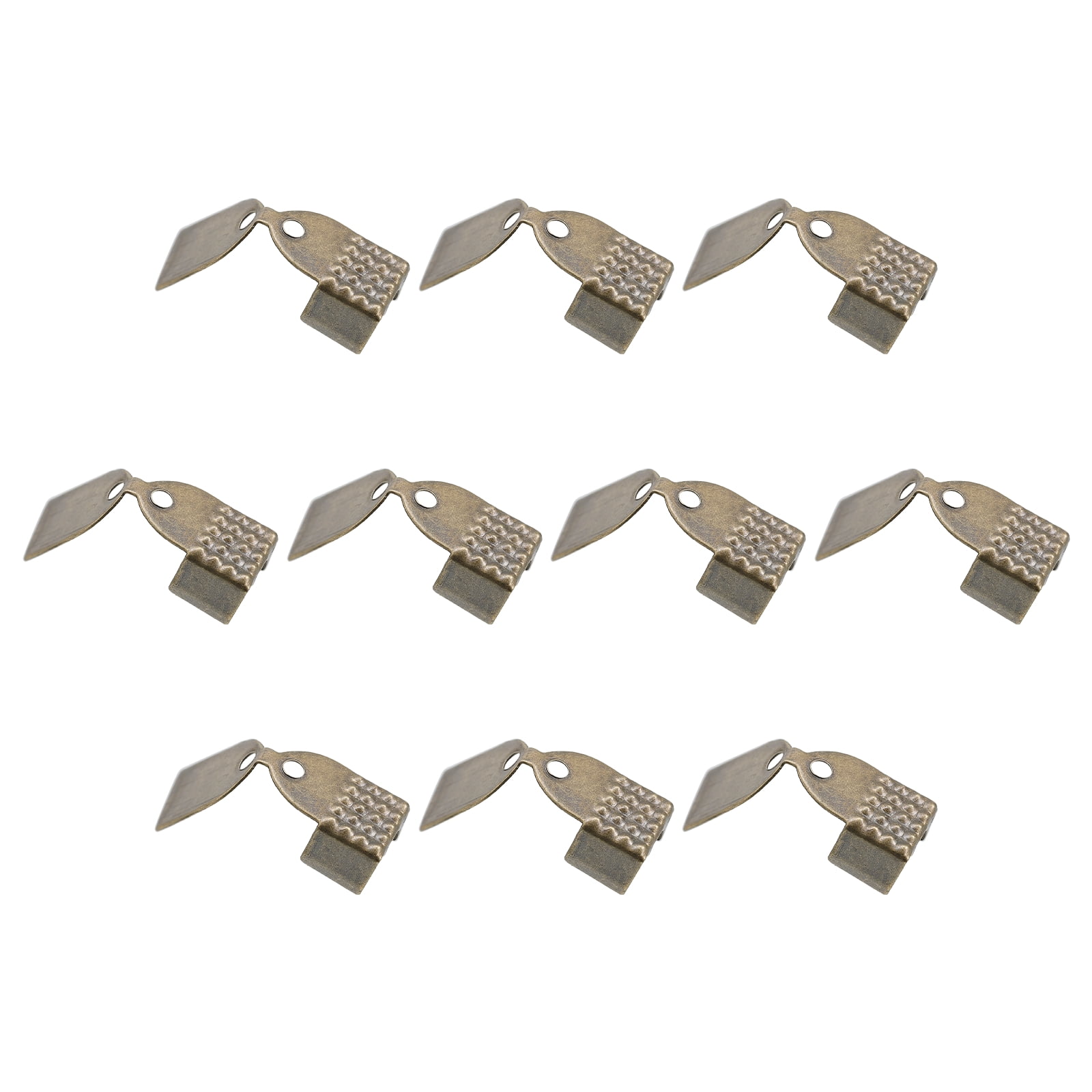 Fold Over Crimp Cord Ends, 6mm End Cap Clasps for DIY Making (100Pack ...