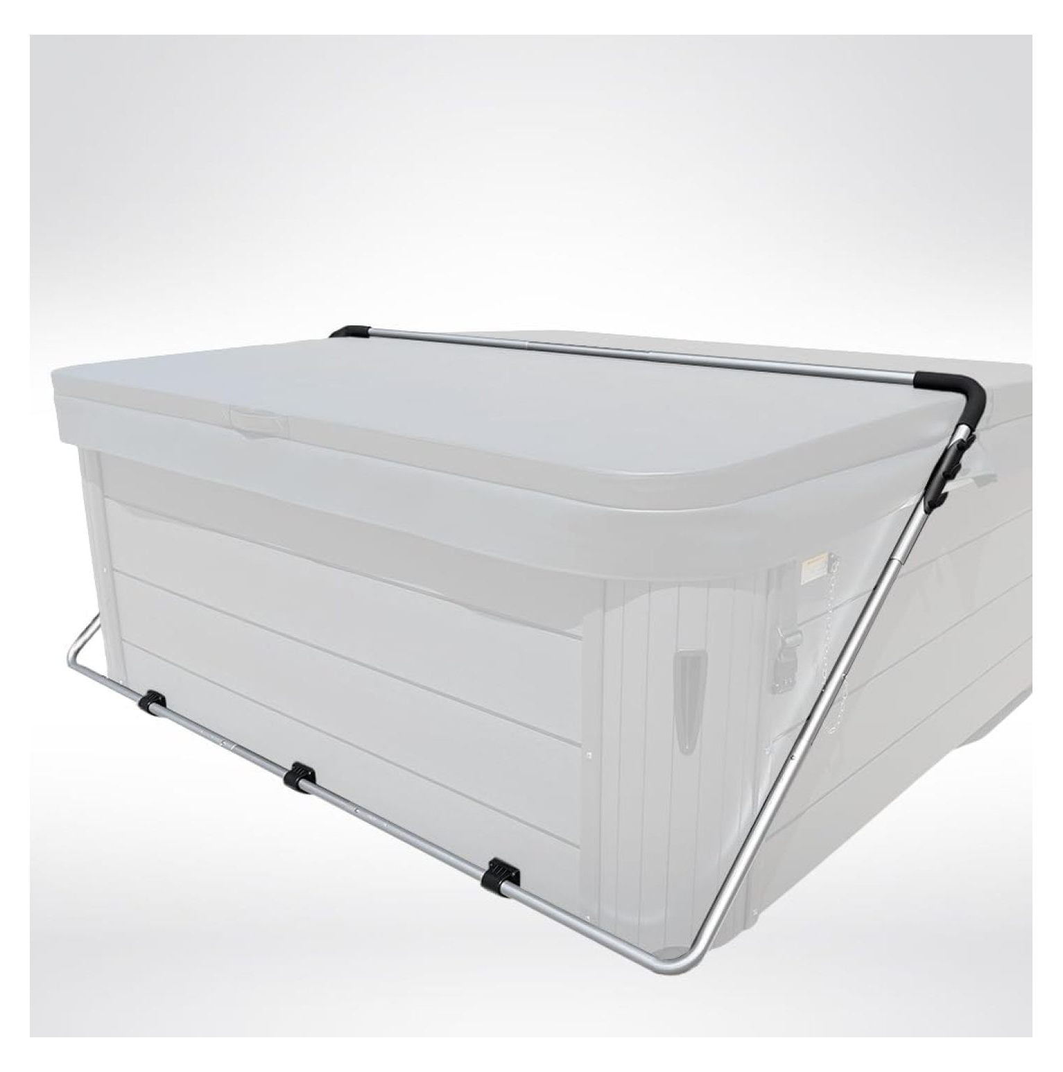 Fold Spa & Hot Tub Cover Lift System Silver Bottom or Deck Mount with ...