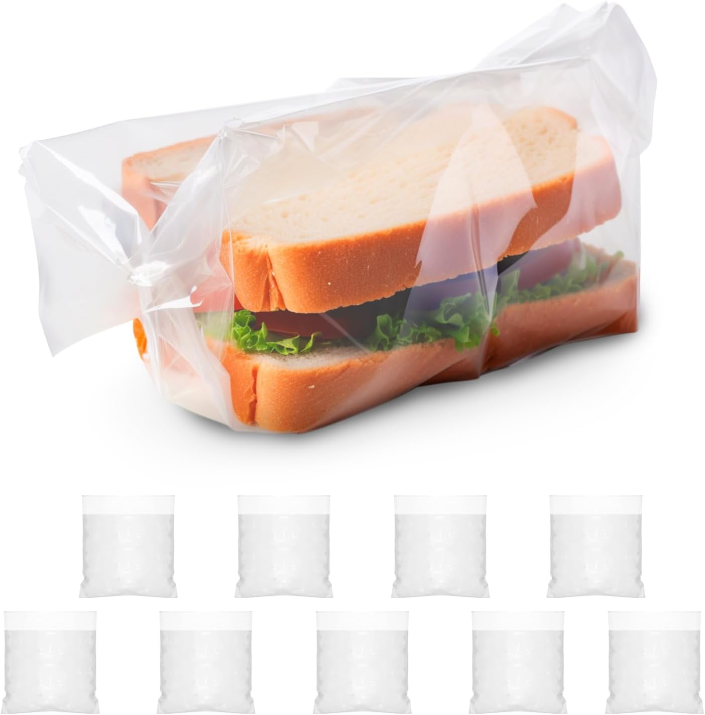 Fold Top Plastic Sandwich Bags 6.5" x 7", Pack of 16000 Clear Plastic ...