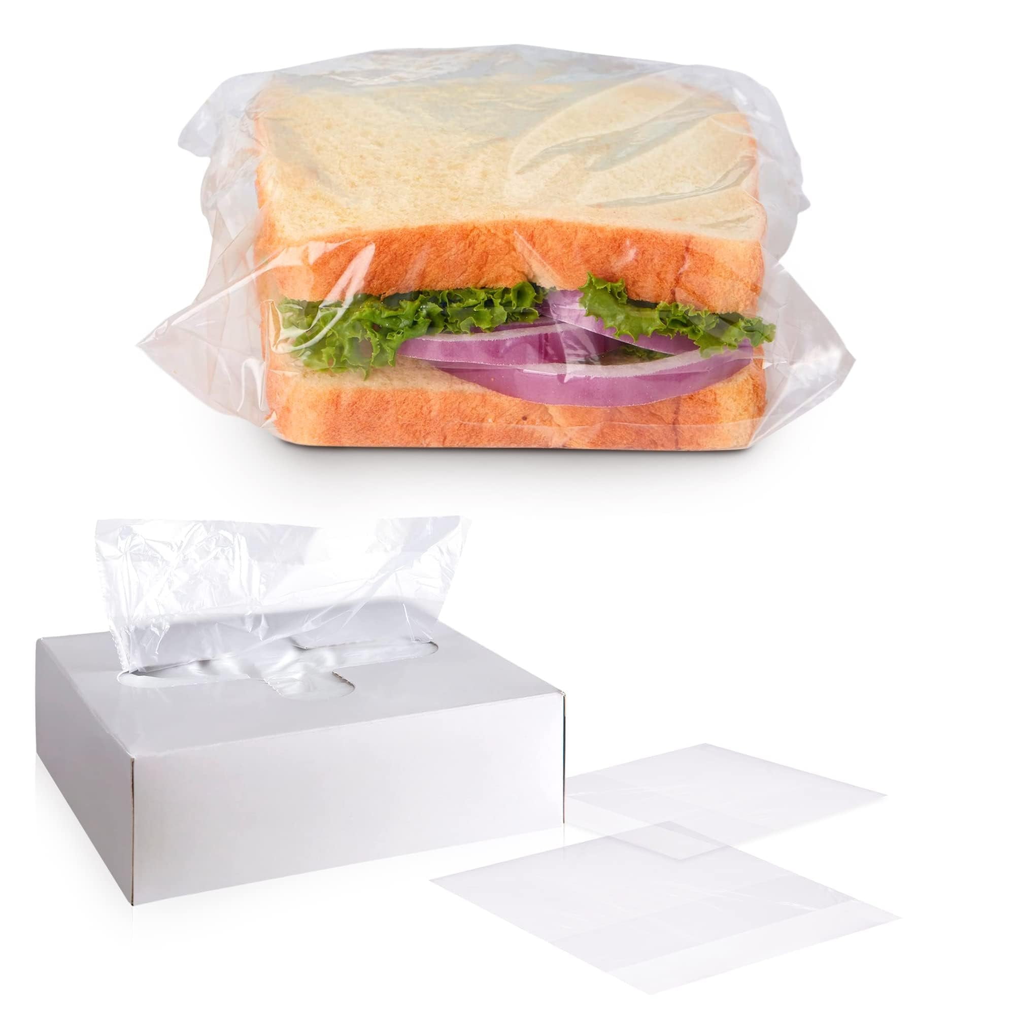 Fold Top Sandwich Bags, 10 x 8.5 Inch. Pack of 2000 Clear Snack Baggies ...