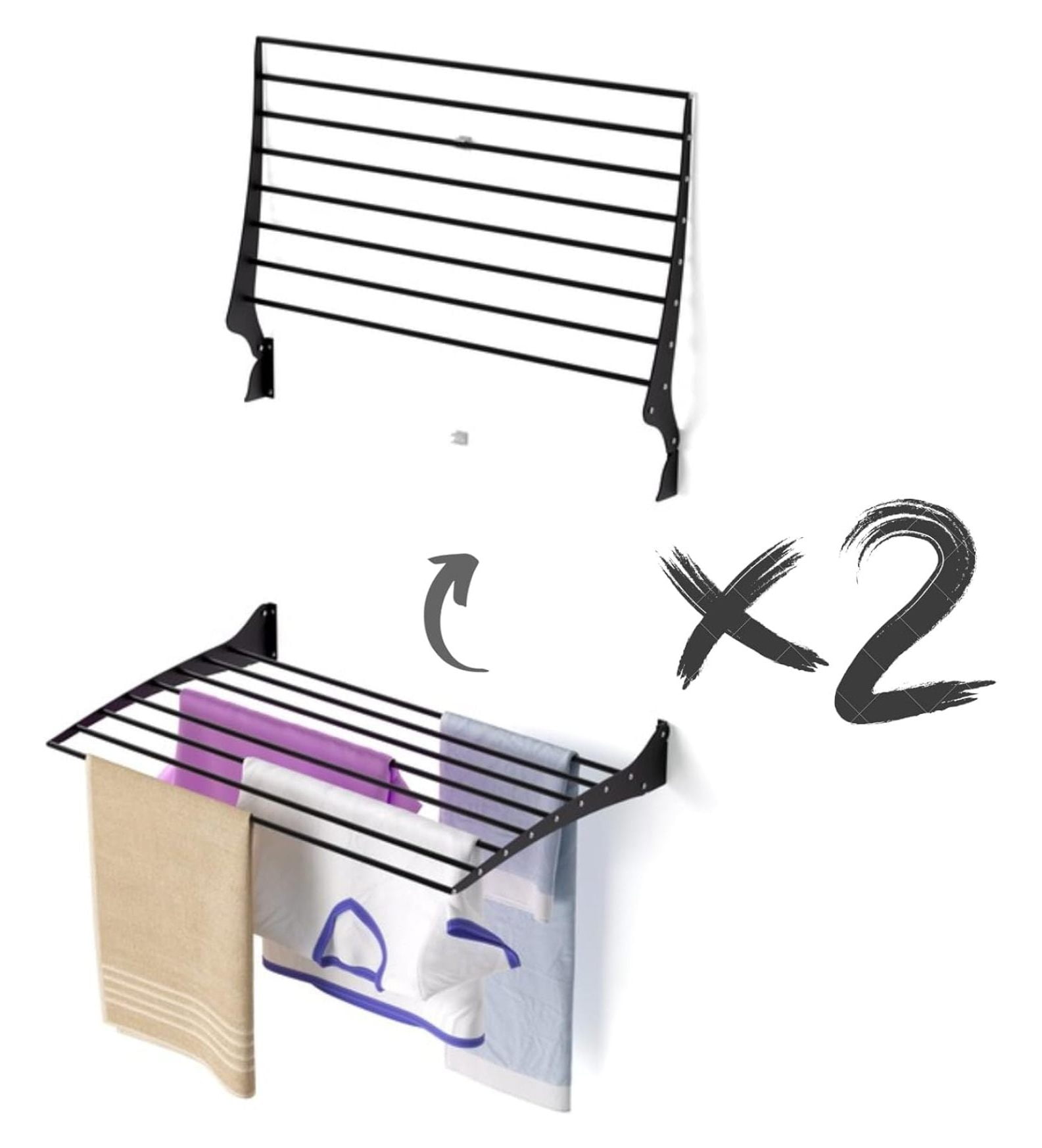 Fold, Wall Drying Rack, Vertical Drying Rack for Indoor and Outdoor ...