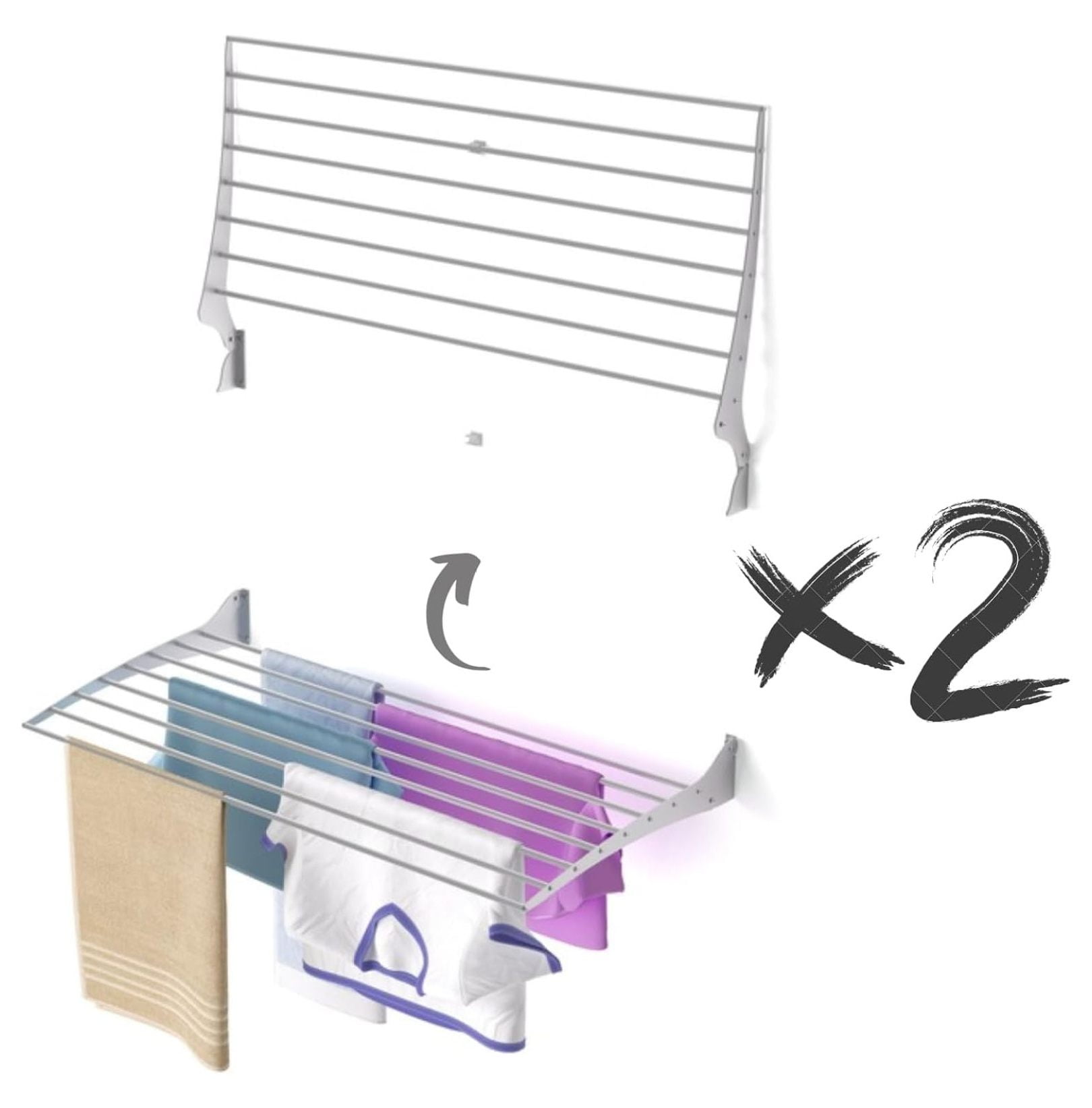Fold, Wall Drying Rack, Vertical Drying Rack for Indoor and Outdoor ...