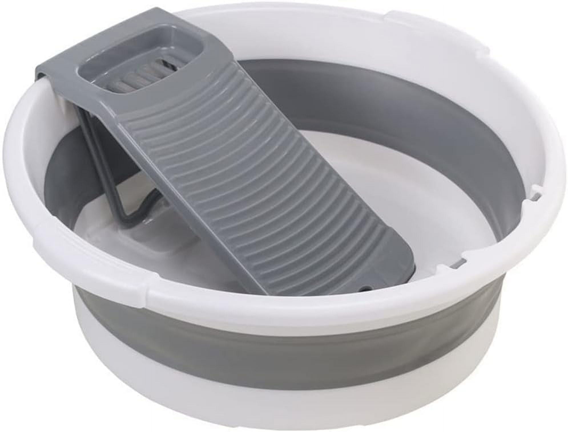 Fold Washboard Basin for Hand Washing Clothes,Non-Slip Washtub with ...