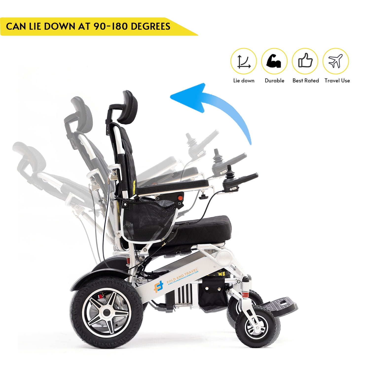 Fold and Travel Manual Recline Electric Wheelchair Reclining ...
