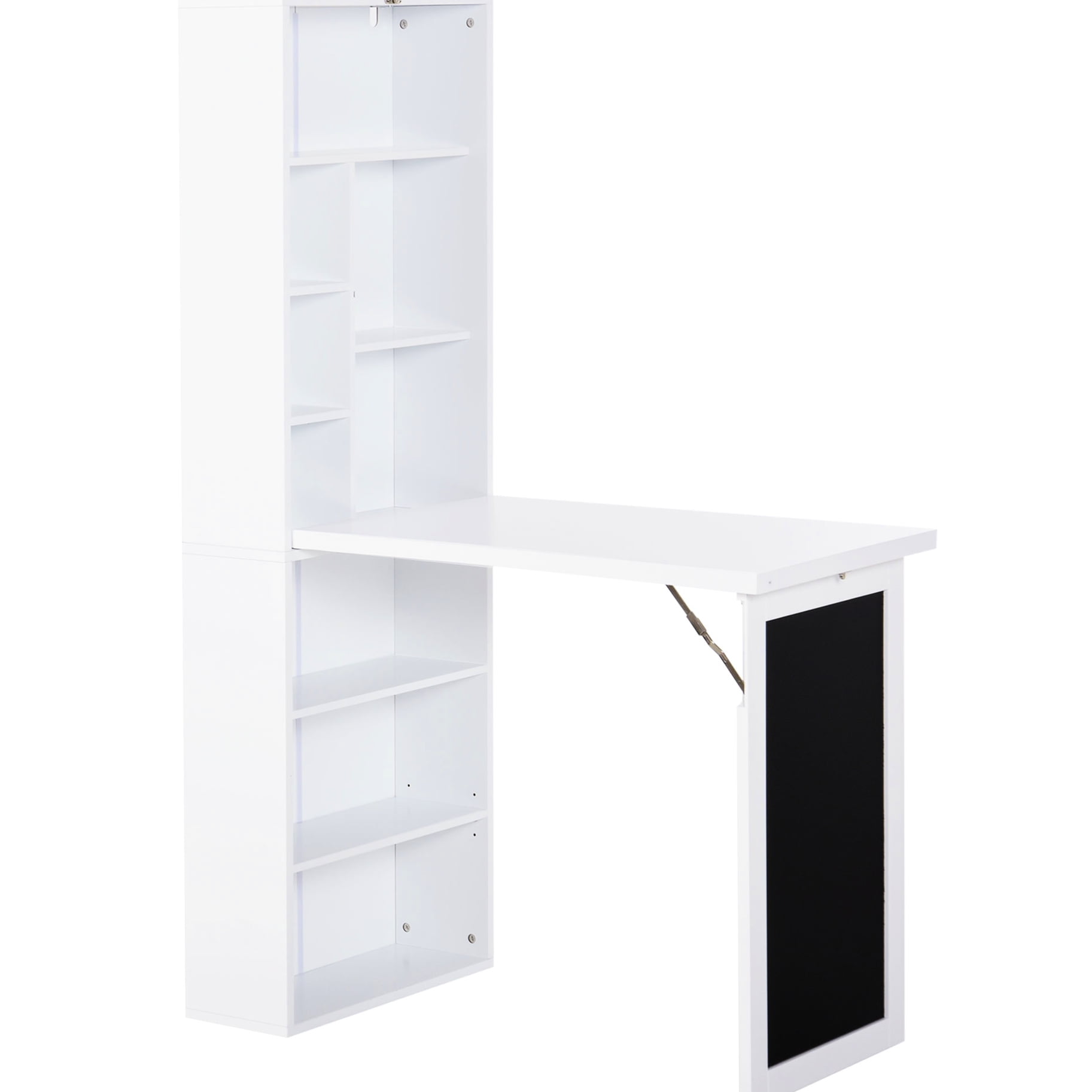 Fold-out Workstation With Blackboard And Side Shelf - Multi-functional ...