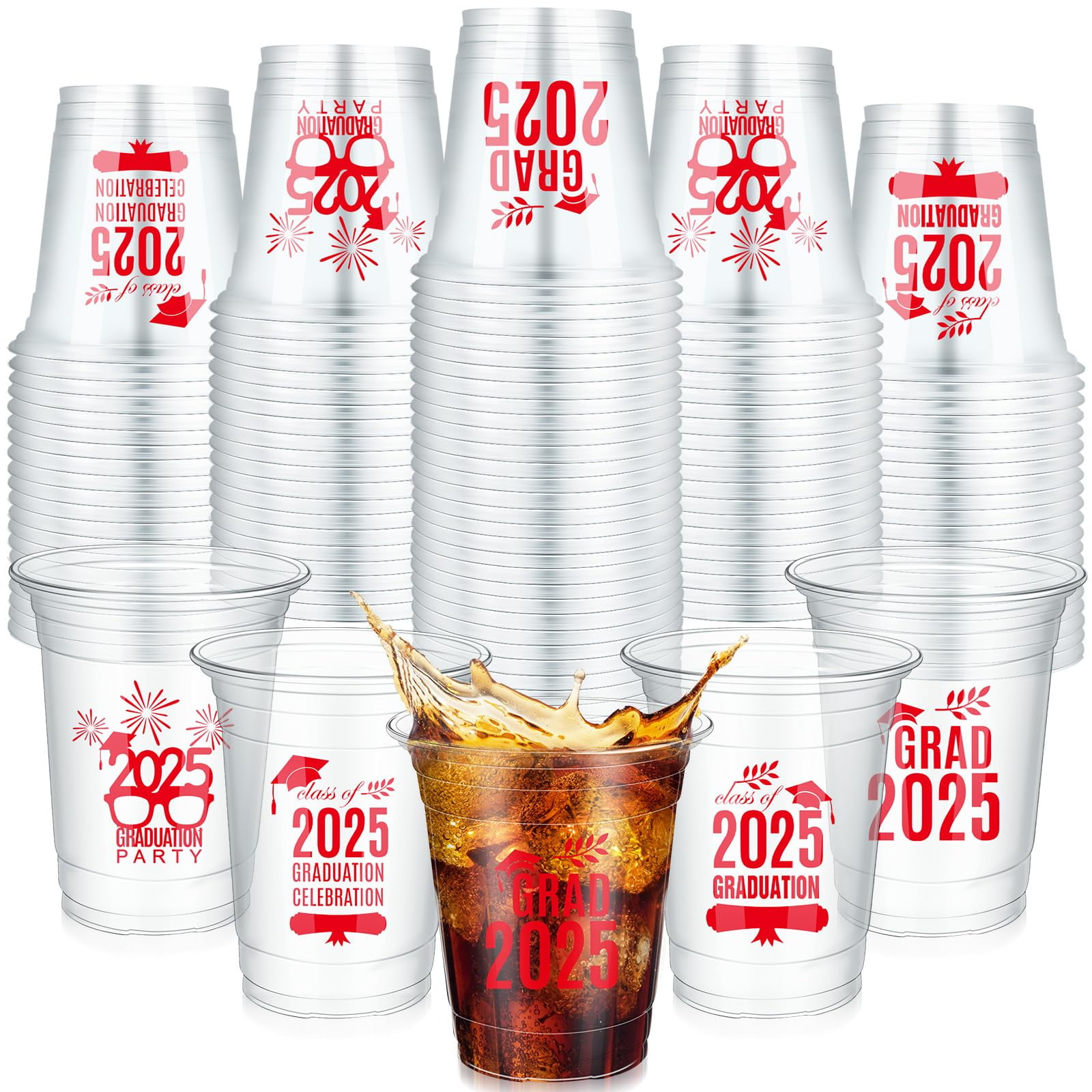 FoldTier 100 Pcs Graduation AIF9 Cups Graduation Decorations 16 oz ...