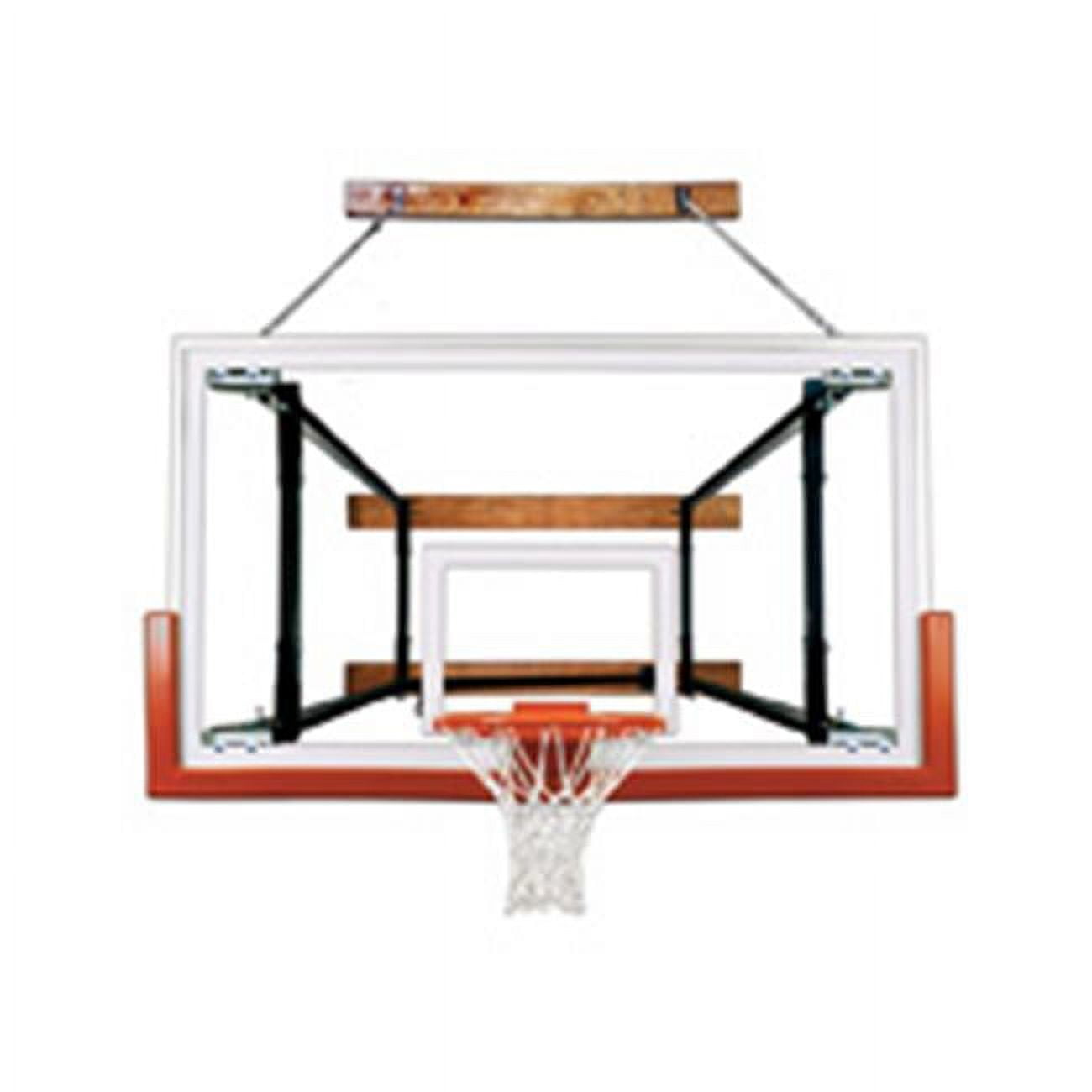 FoldaMount82 Victory Steel-Glass Side Folding Wall Mounted Basketball ...