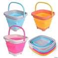 "Toysze 10"" Foldable Silicone Pail Buckets, Multi Purpose 5L/1.5 ...