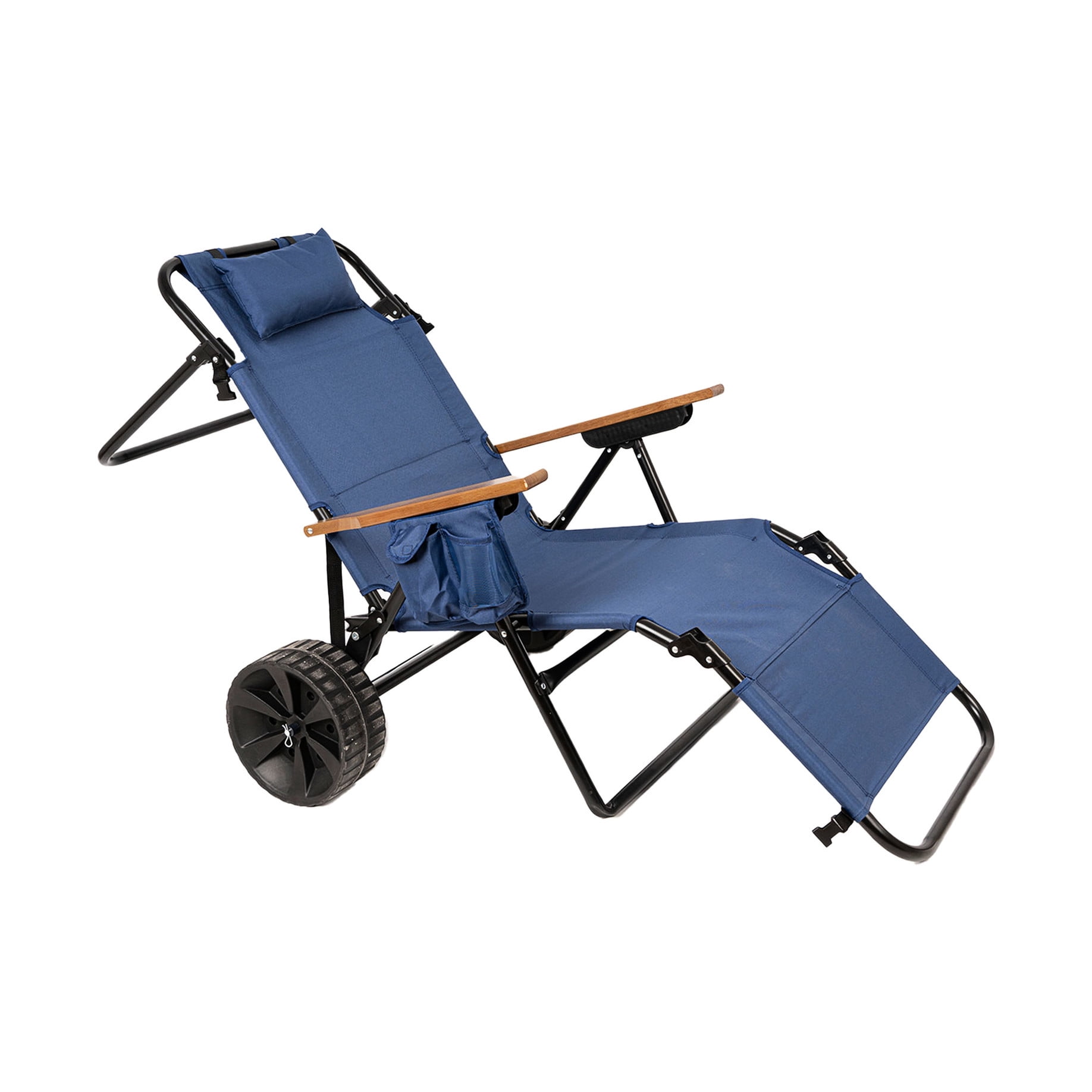 Foldable 2-in-1 Outdoor Chair | Wide Tread Wheels | Detachable Side ...