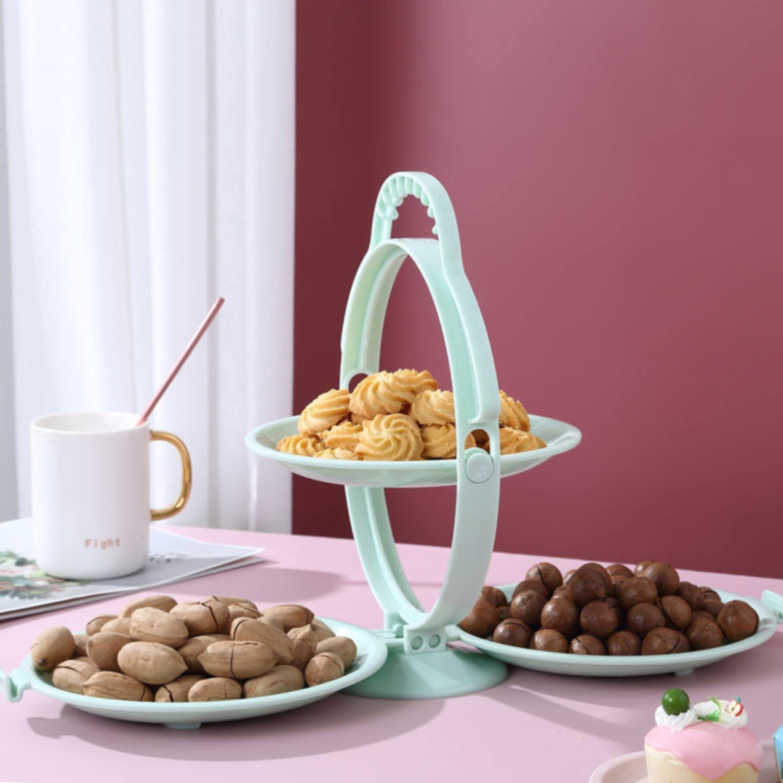 Foldable 3 Layer Fruit Dessert Tray Paper Cup Cake Fruit Candy Tray ...