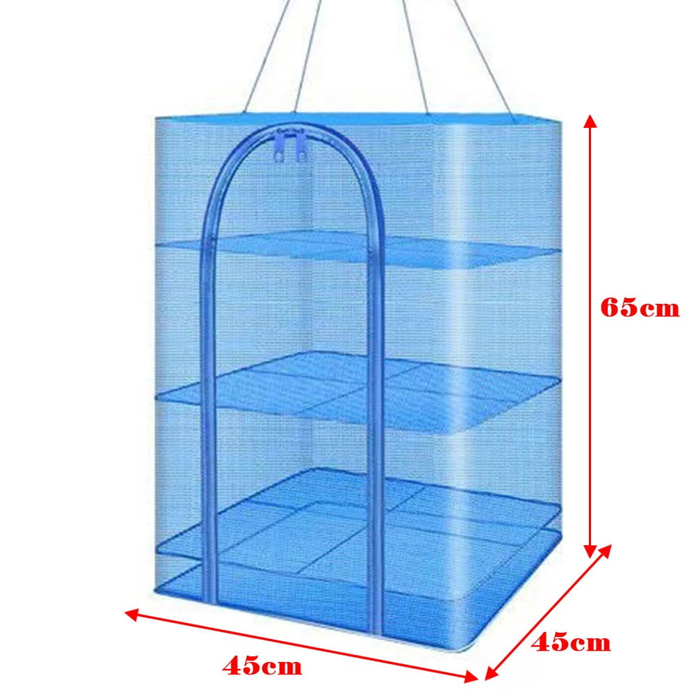 Foldable 3 Layers Drying Fishing Net Hanging Vegetable Fish Dishes ...