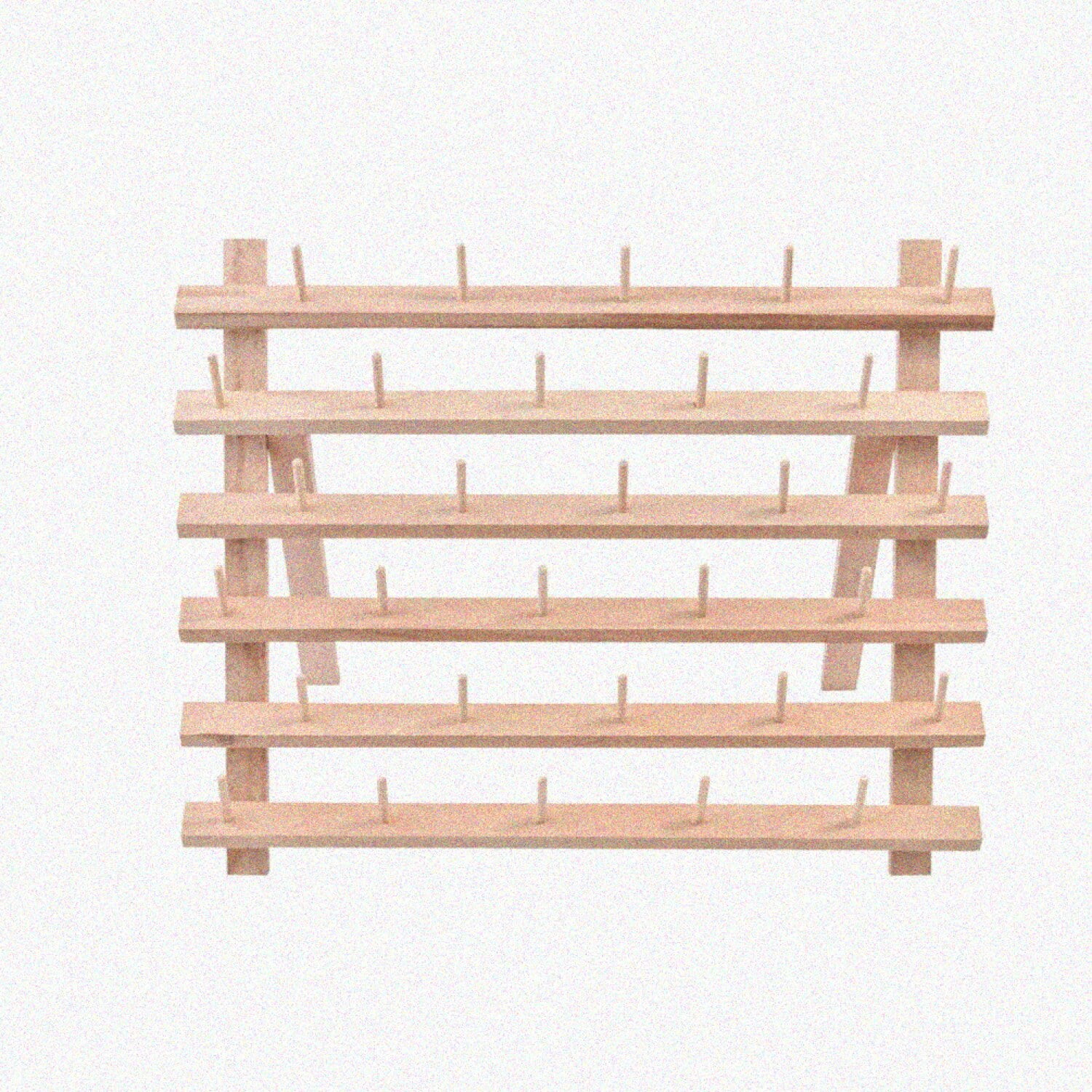 Foldable 30-Spool Thread Rack: Wooden Organizer for Embroidery & Sewing ...