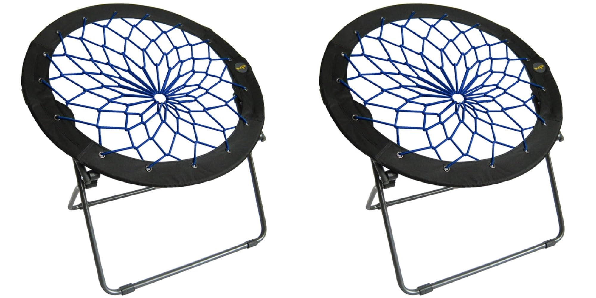 Foldable 32" Bunjo Bungee Chair, Indigo (Pack of 2) - Lightweight ...