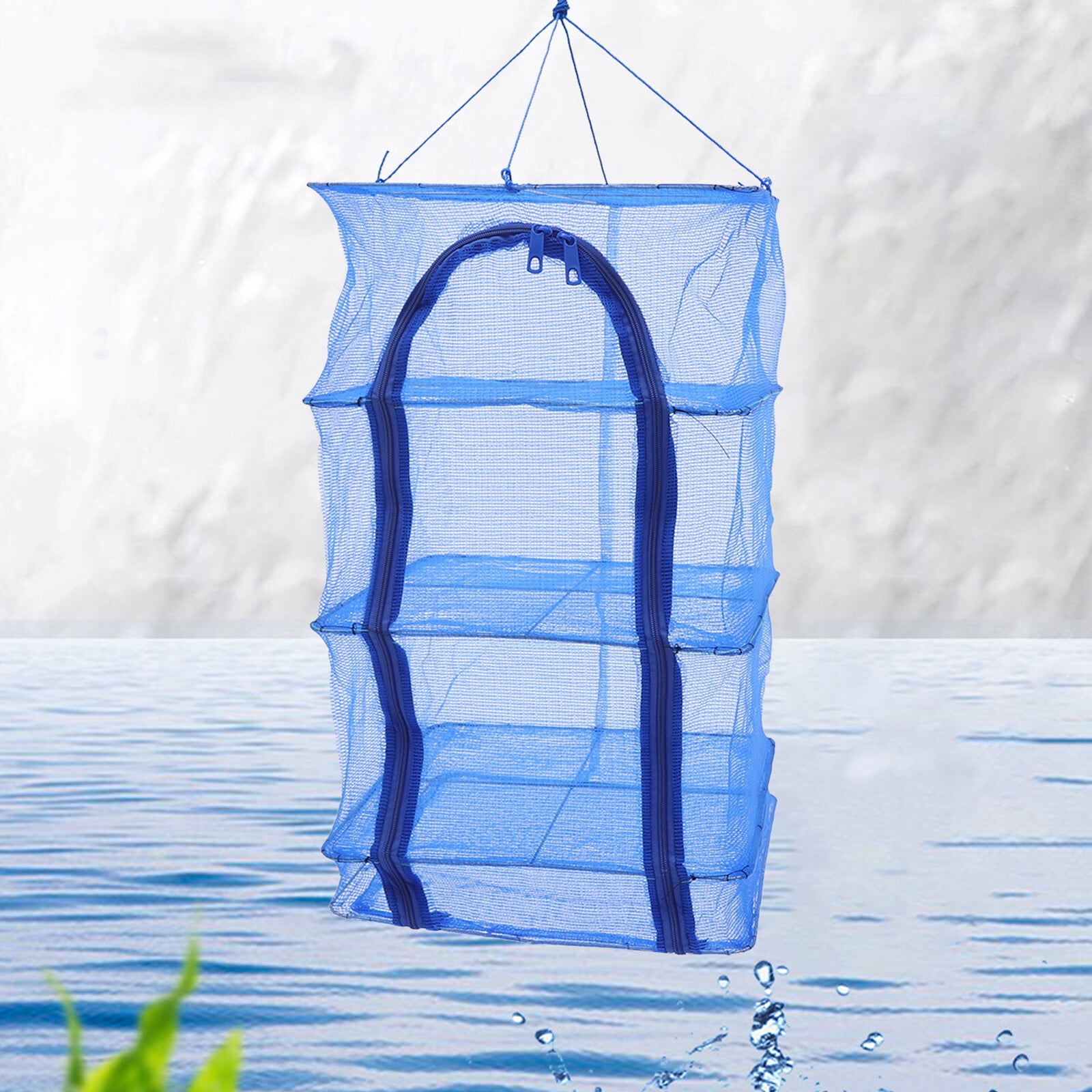 Foldable 4 Layers Drying Net Hanging Vegetable Fish Dishes Mesh Dryer ...