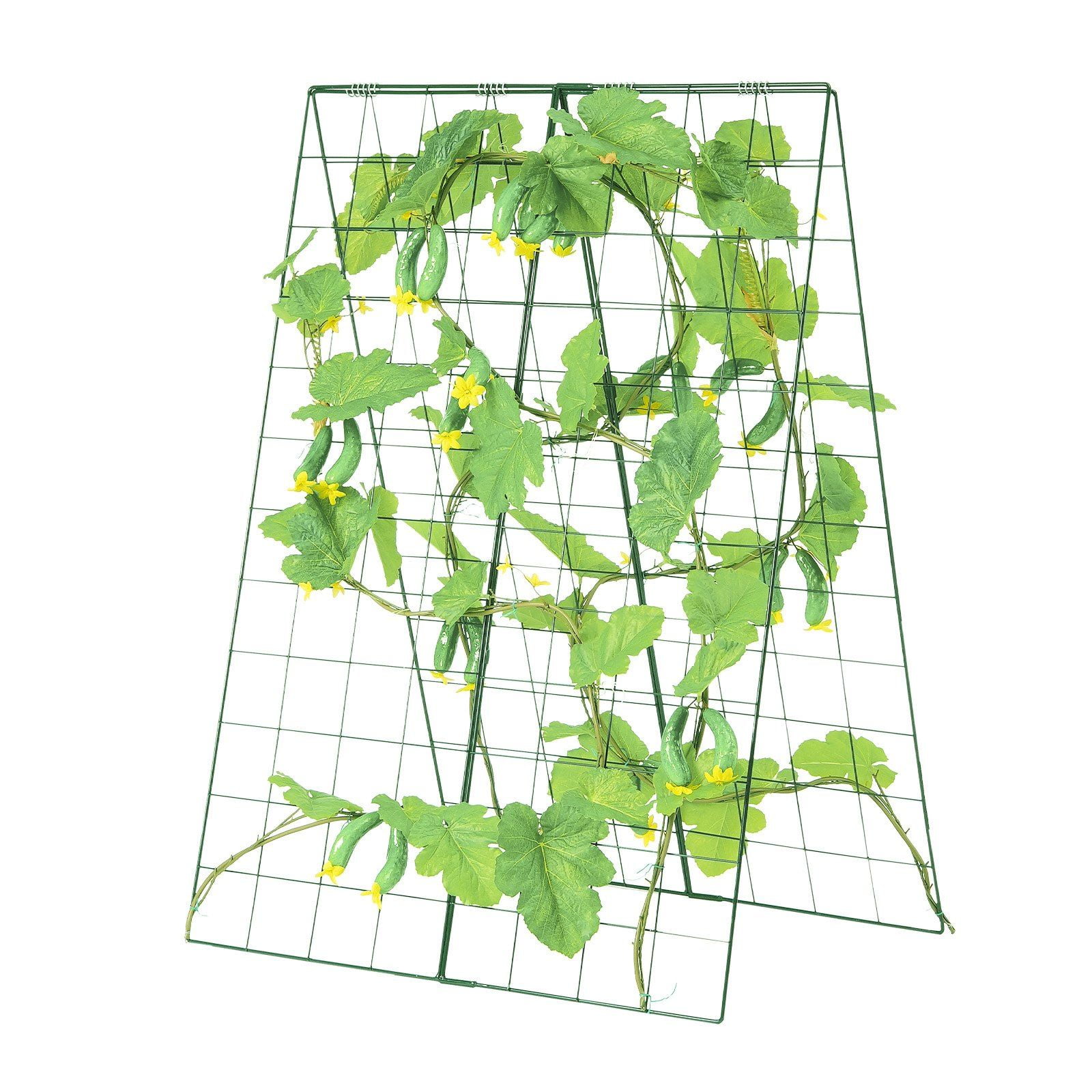 A-Frame Cucumber Trellis 46" x 32" Foldable Metal Garden Trellis with ...