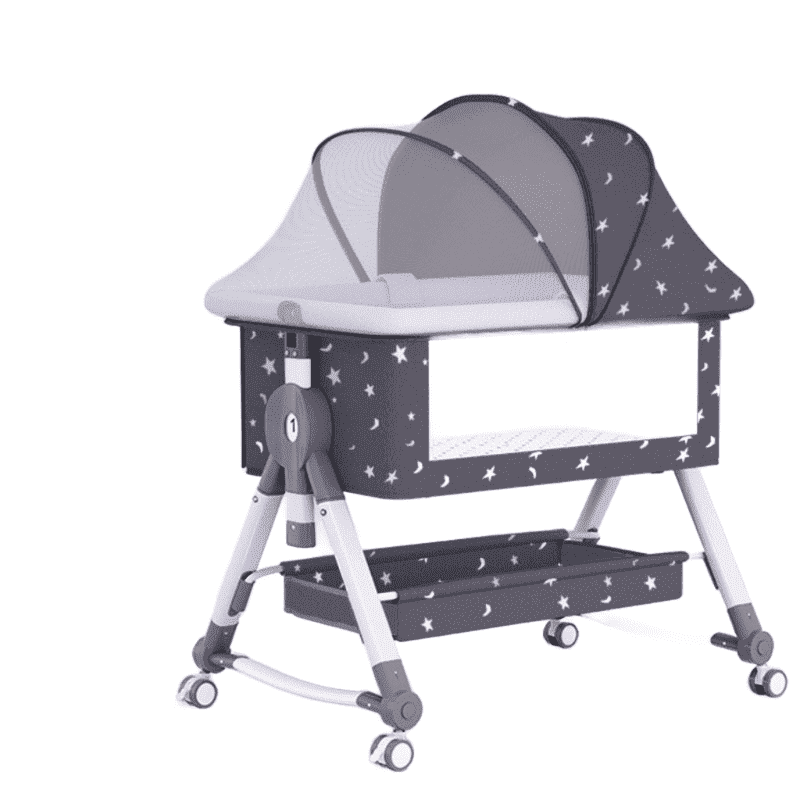 Foldable Adjustable Baby Bassinet with Changing Table & Mosquito Net ...