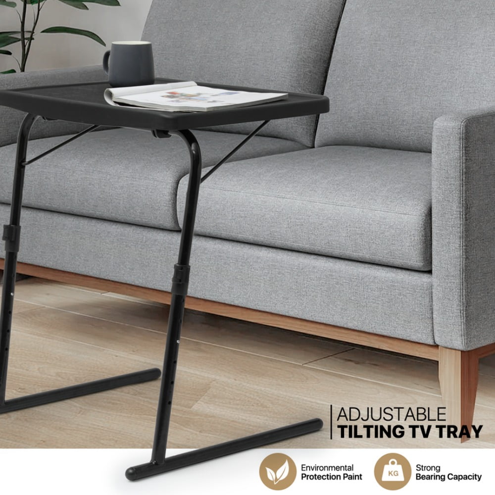 Foldable Adjustable Height TV Tray Home Portable Sofa Bed Side Table ...
