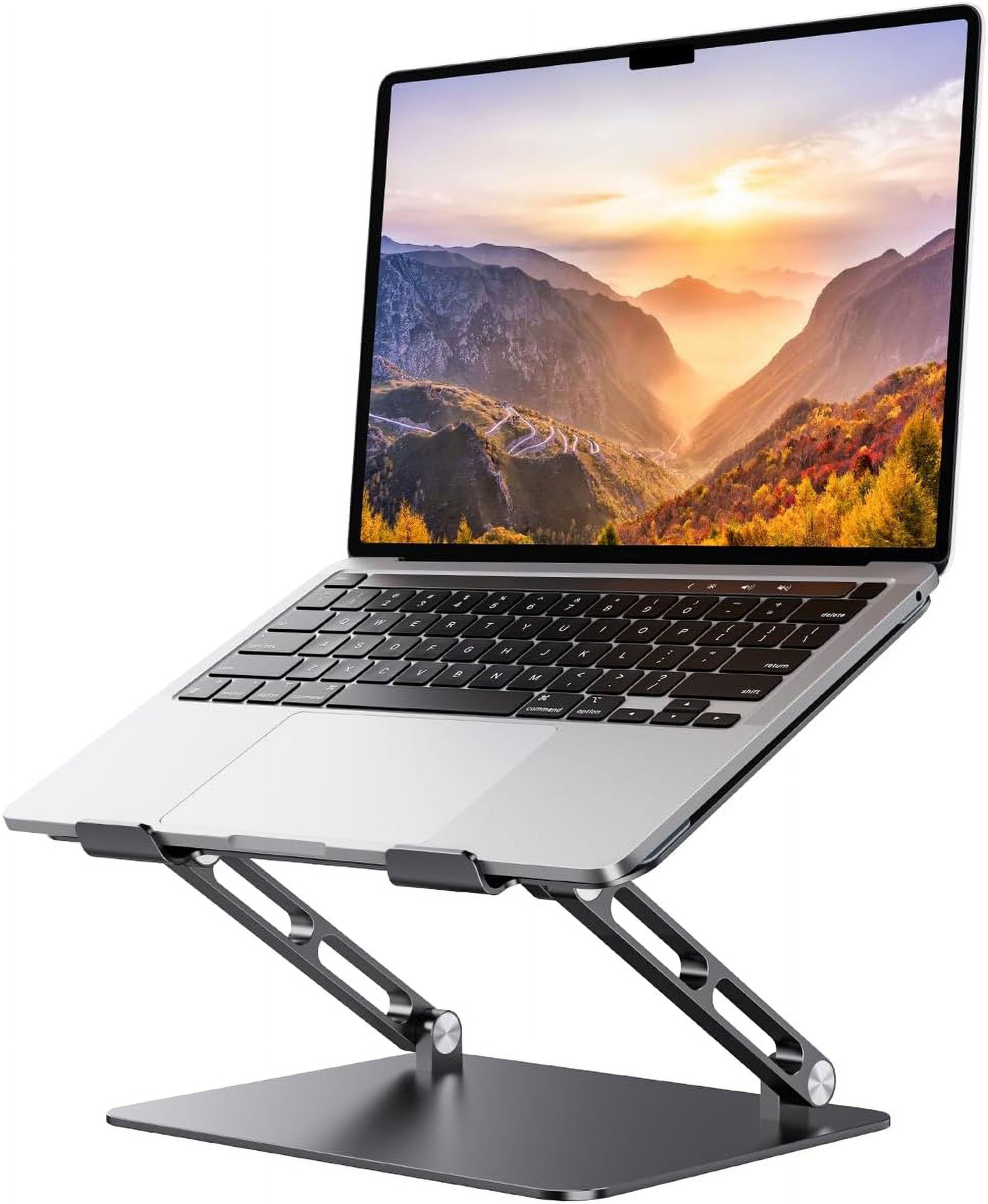 Foldable Aluminum Laptop Stand for 10-17.3" Laptops, Height Adjustable ...