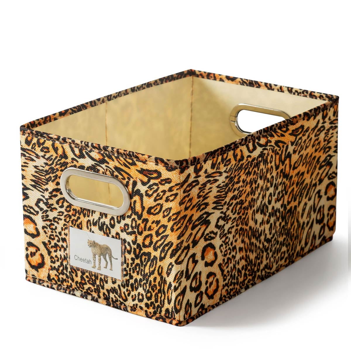 Foldable Animal Leopard Storage Bins, Collapsible Fabric Organizer ...
