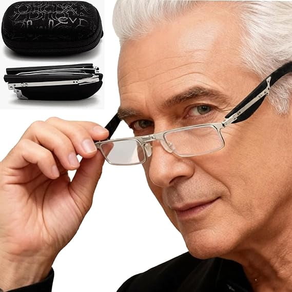 Foldable Anti-Blue Light Reading Glasses With Case, Anti-Blue/Eyestrain ...