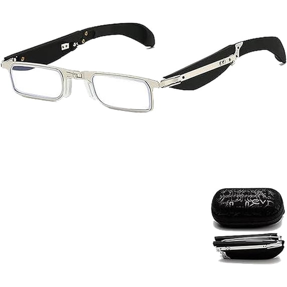 Foldable Anti-Blue Light Reading Glasses With Case, Anti Eyestrain Blue ...