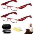 Foldable Anti Blue Light Reading Glasses with Case, Eyestrain Glare ...