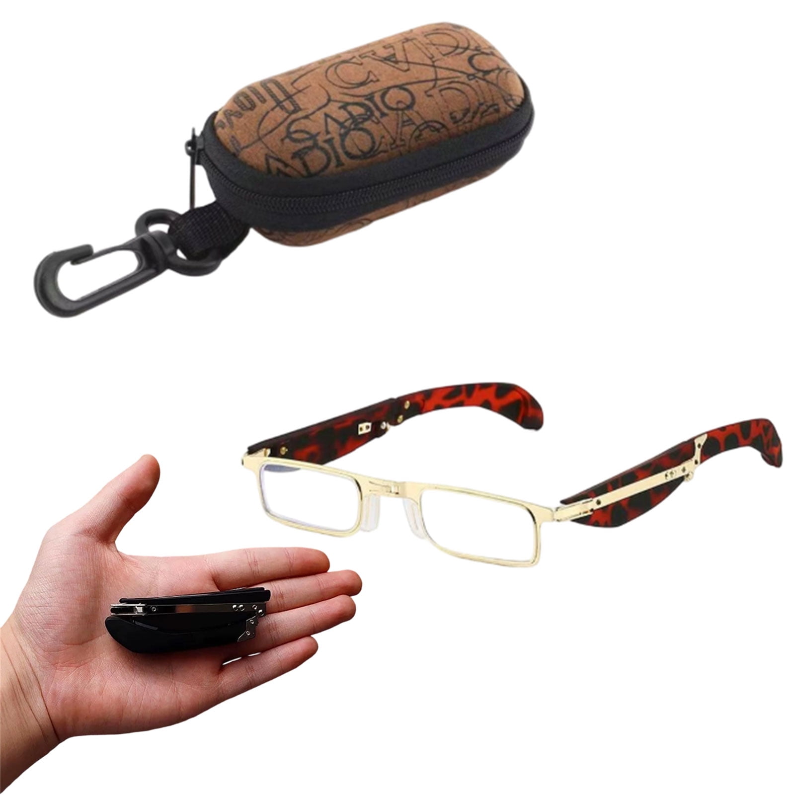 Foldable Anti-Blue Light Reading Glasses with Case, Portable Anti ...