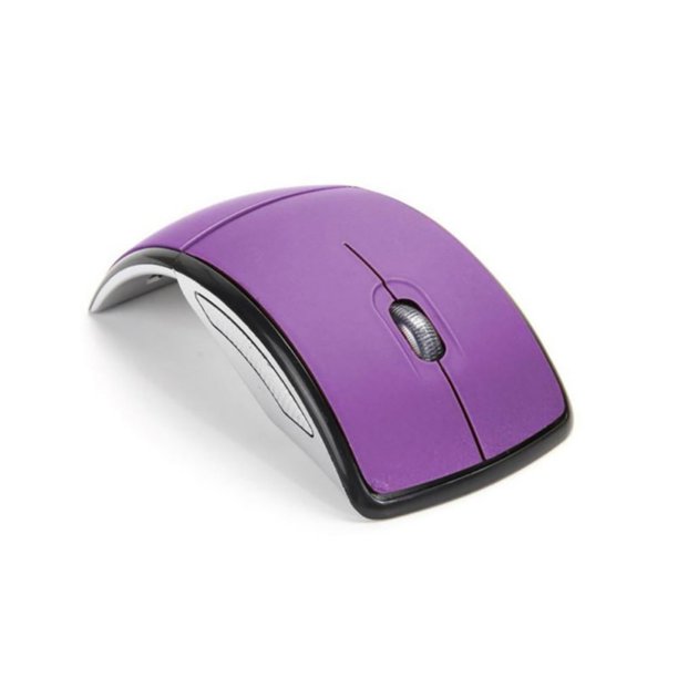 Foldable Arc Wireless Mouse Silent Click Bluetooth 2.4GHz Portable ...