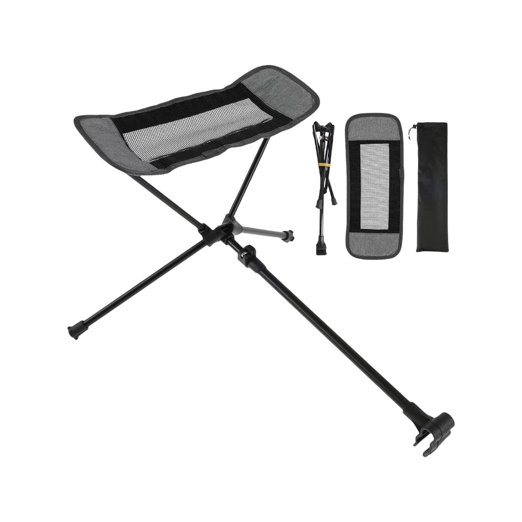 Foldable Attachable Aluminium Footrest Camping Chair Foot Rest for ...