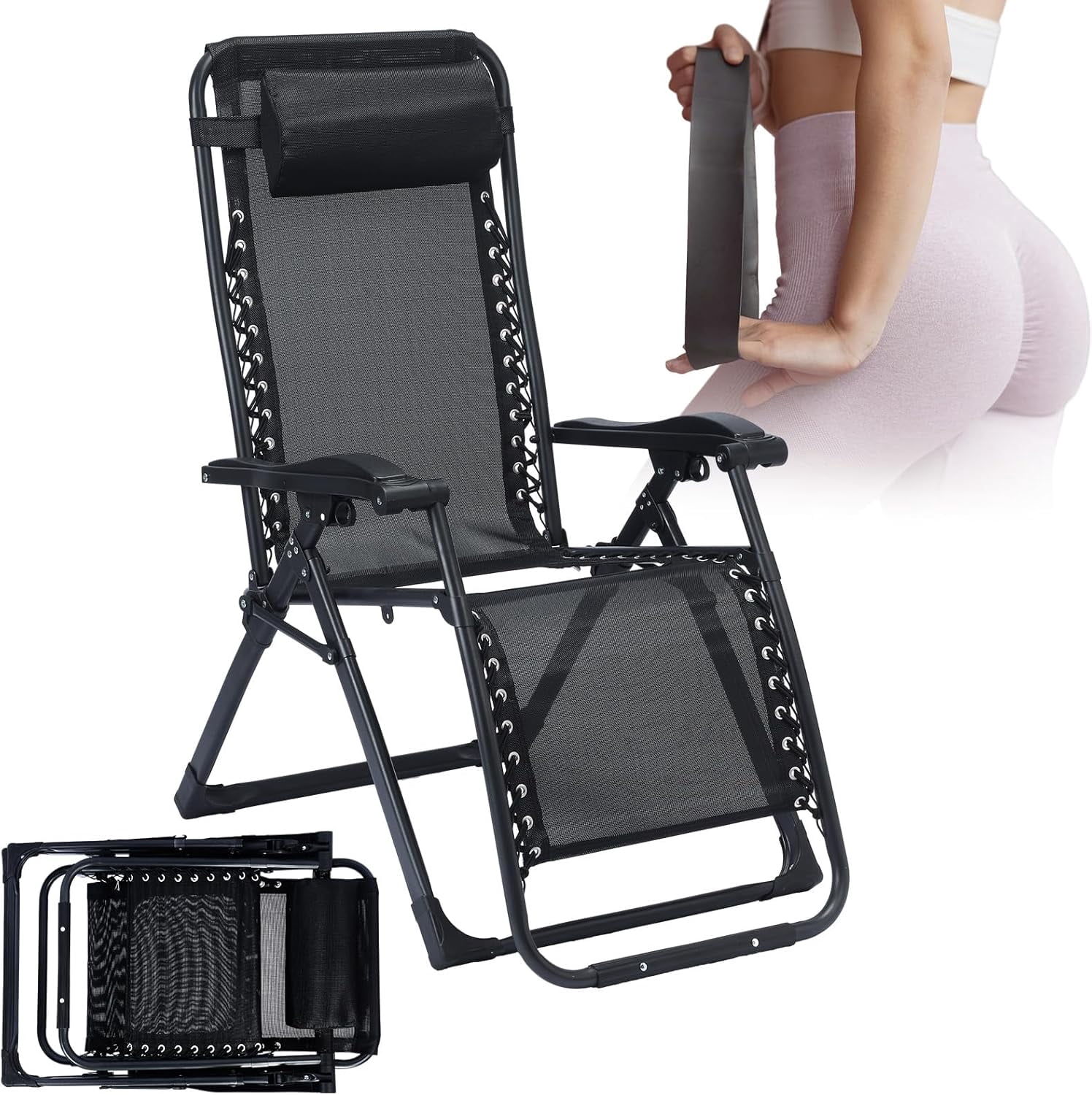 Foldable BBL Chair with Hole Position Lawn Chair for BBL Lounge After ...