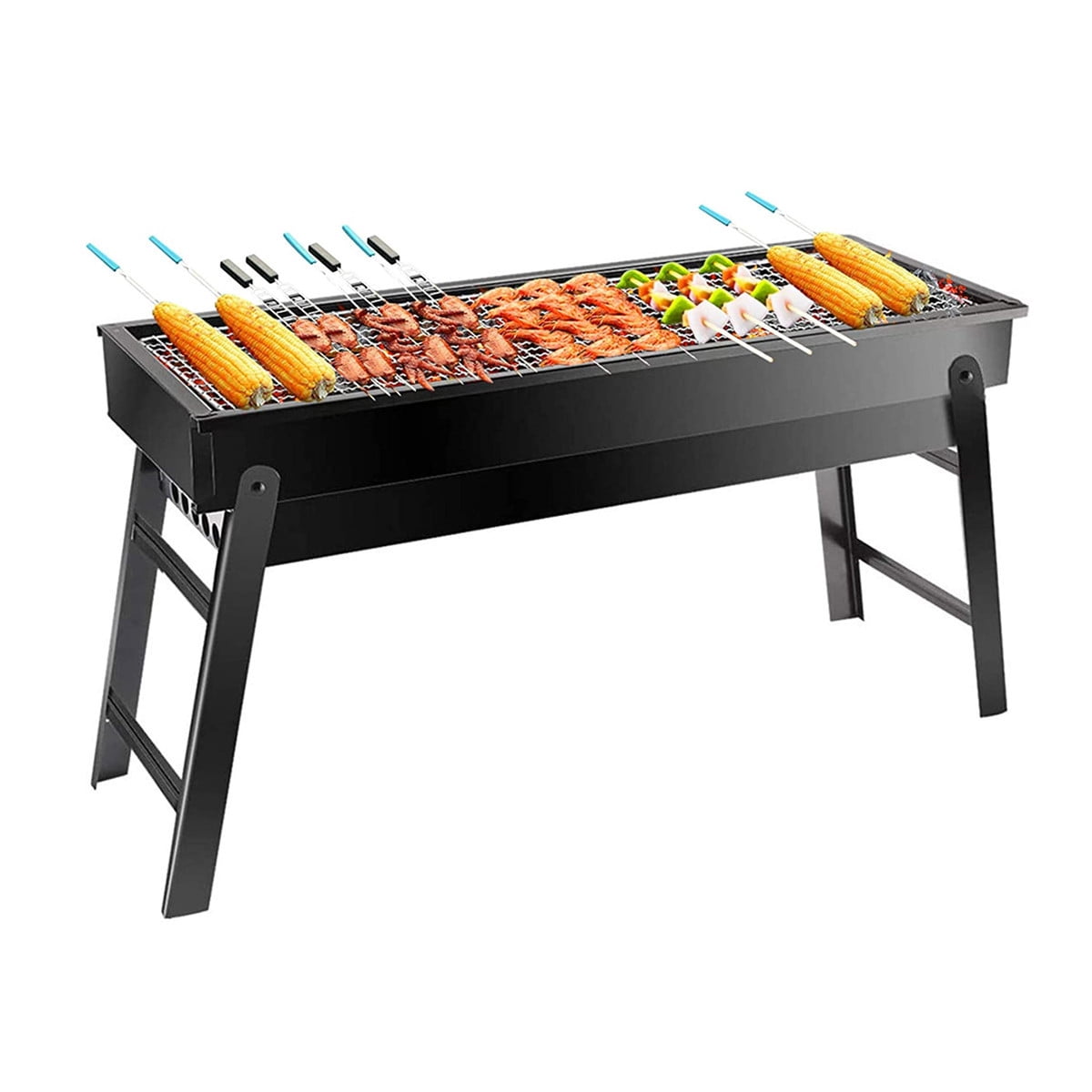 Foldable BBQ Grill,BBQ Charcoal Grill,Portable Barbecue Camping Picnic ...