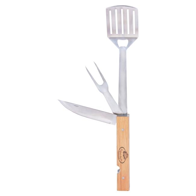 Foldable BBQ Tools, Stainless Steel & Wood - Walmart.com