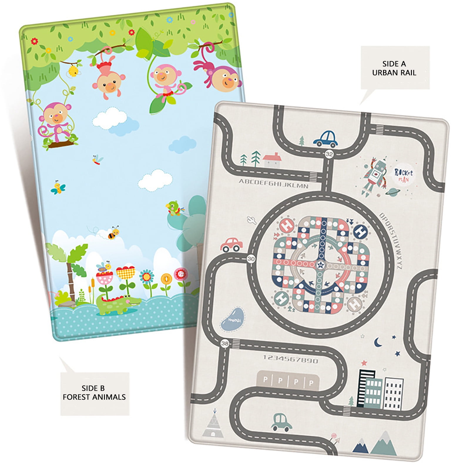 Foldable Baby Play Mat, 78"x70" Extra Large Waterproof Foam Mat, Non ...