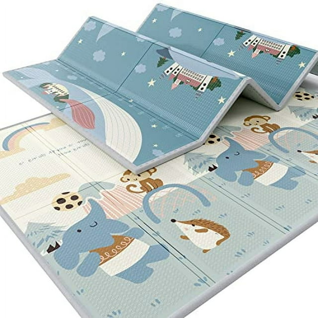 "ADHINO Foldable Baby Play Mat, Extra Large, Non Toxic, Reversible ...