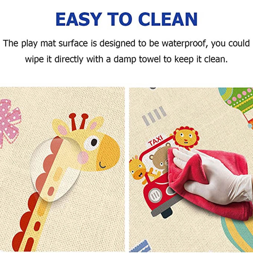 Foldable Baby Play Mat, Waterproof Playmats for Babies and Toddlers ...
