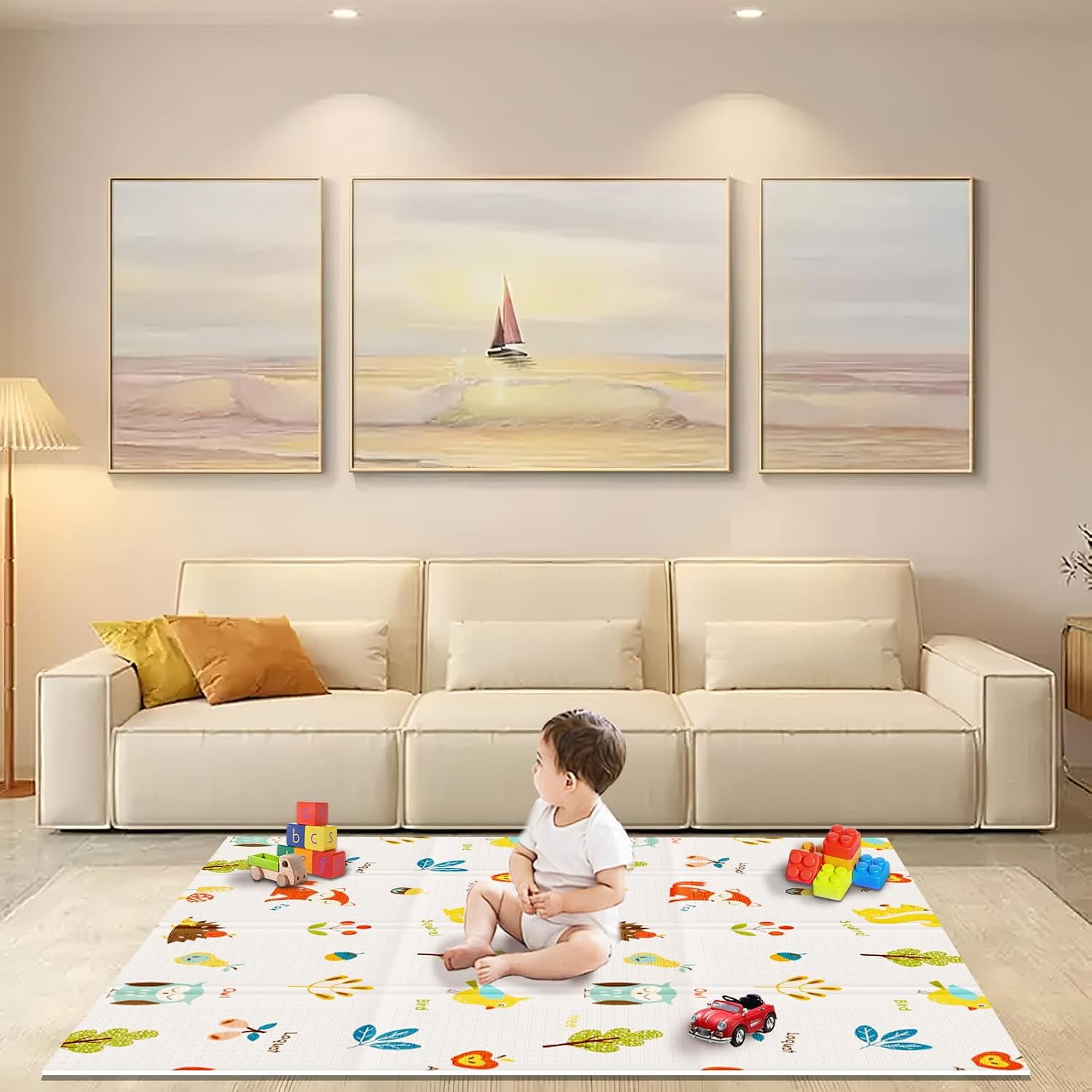 Foldable Baby Play Mat, Waterproof Playmats for Baby Playpen, Safe Foam ...