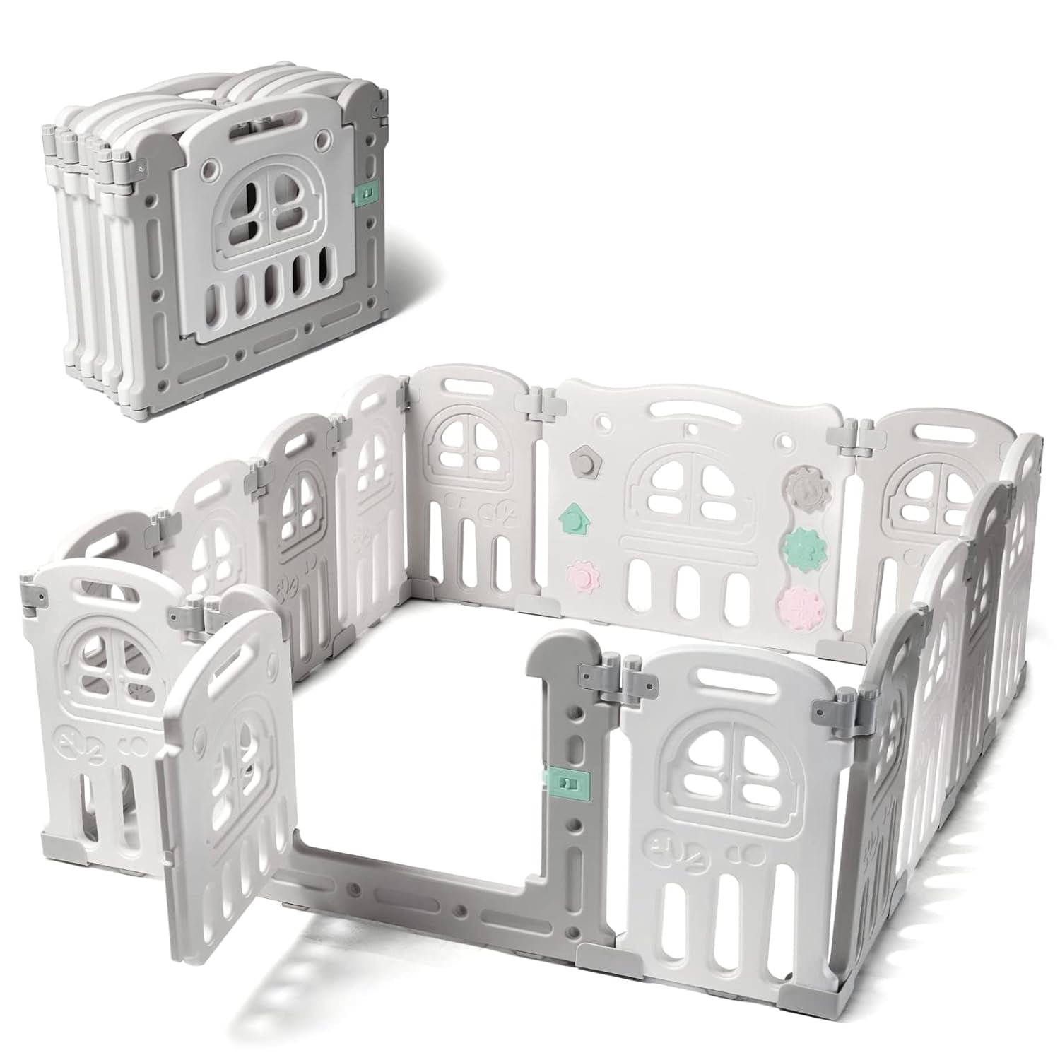 Foldable Baby Playpen 14 Panel - Kids Safety Activity Play Center ...