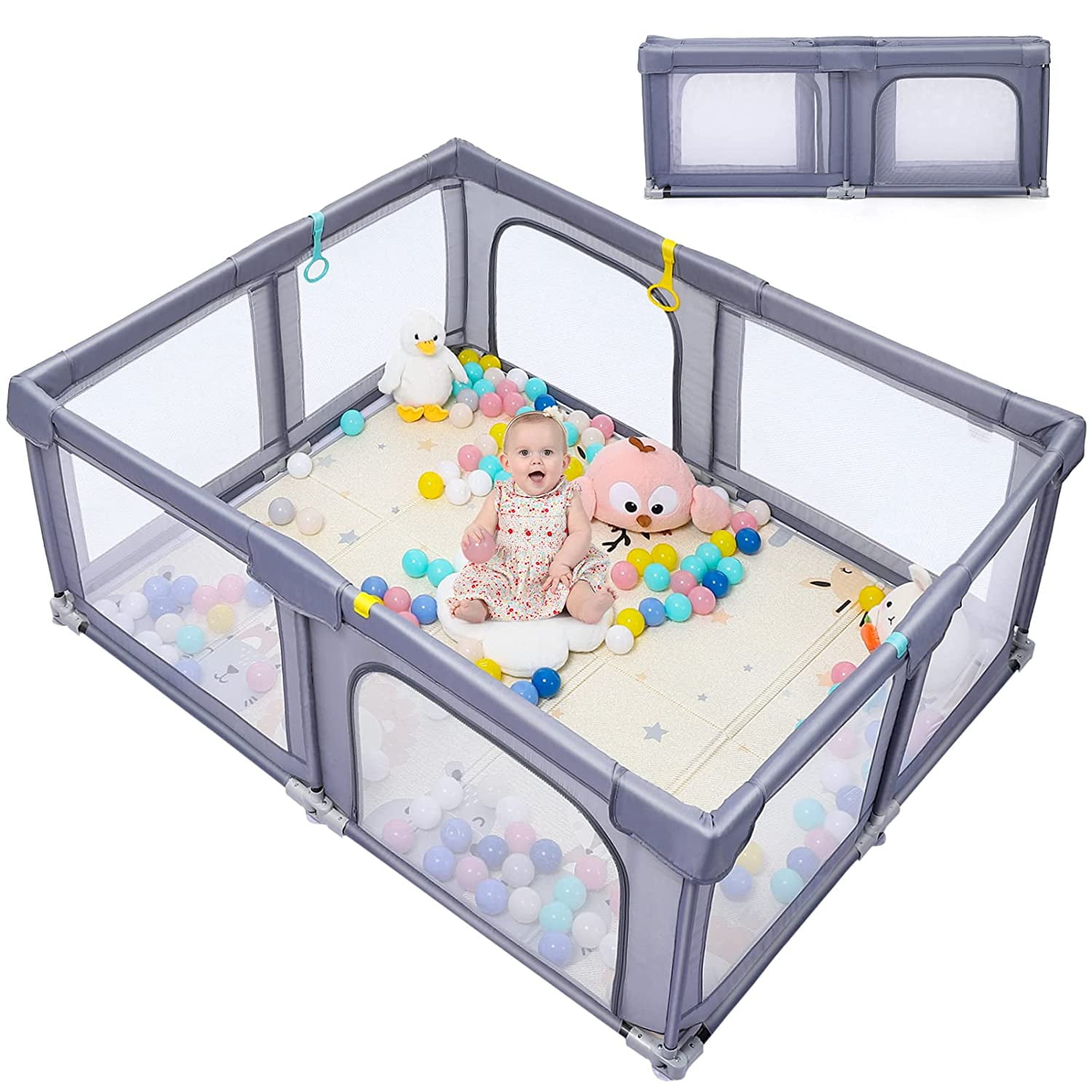 Foldable Baby Playpen,Baby Playard,Playpen for Babies and Toddlers with ...