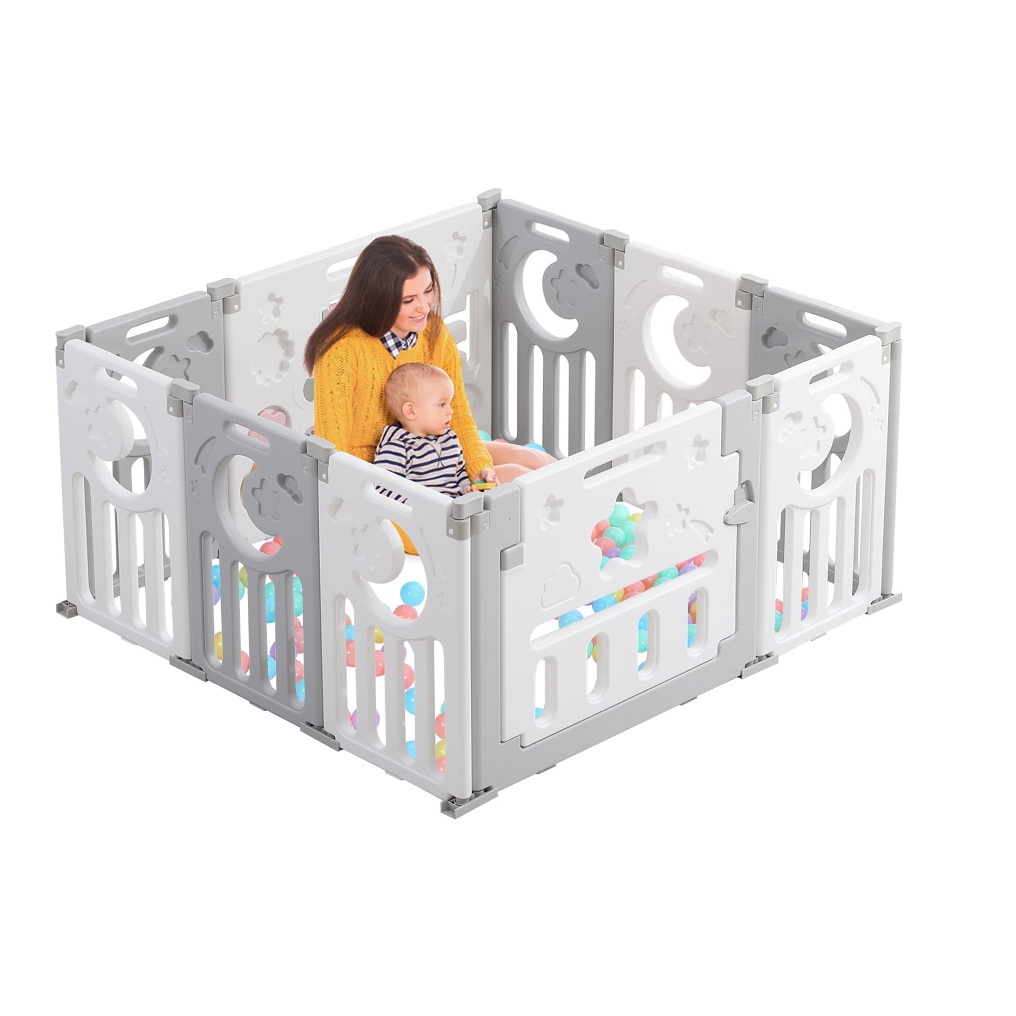 Foldable Baby Playpen,Kids 10 Panel Play Pen for Babies and Toddlers,13 ...