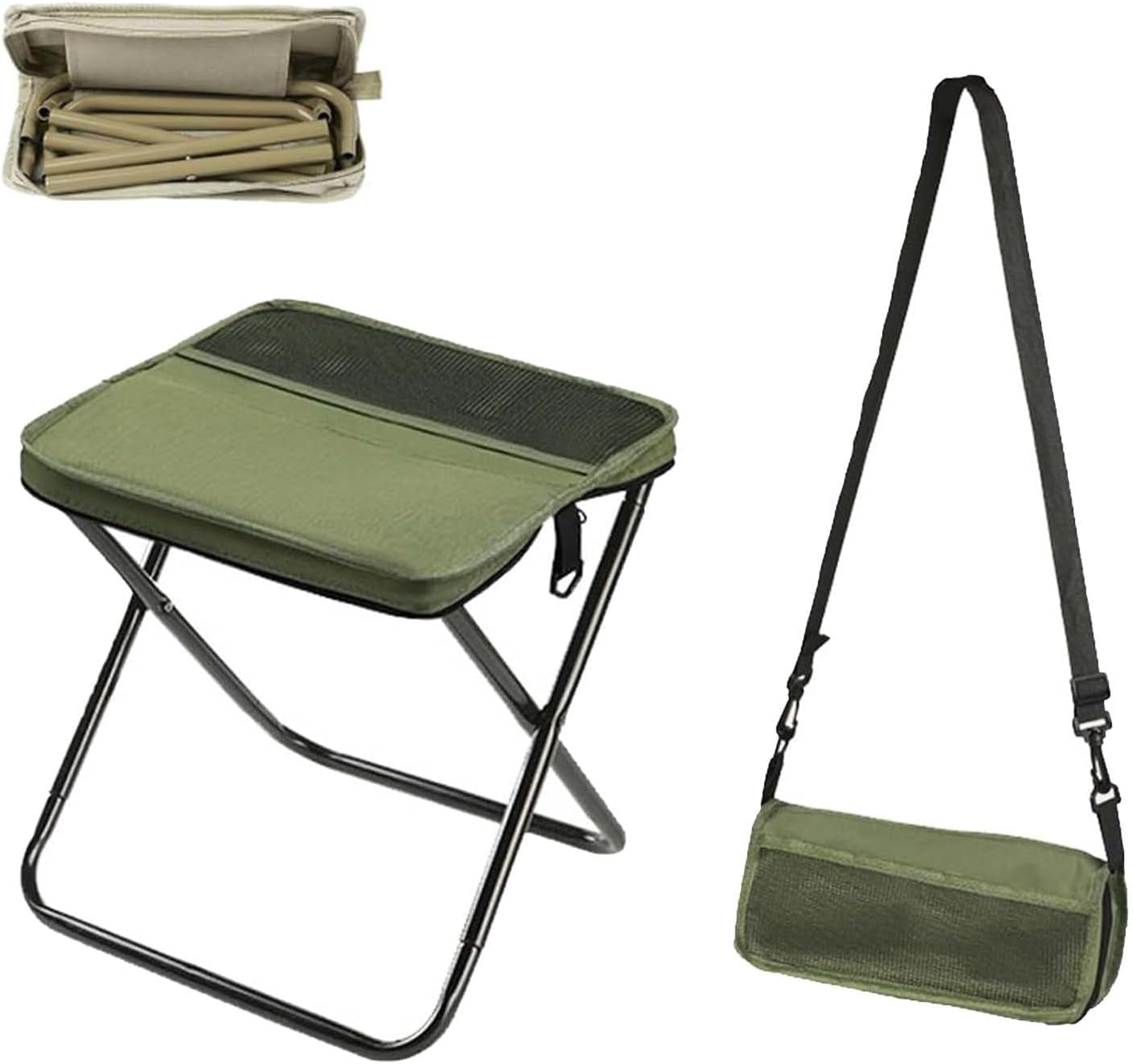 Foldable Backpack Stool, Mini Outdoor Camping Collapsible Stool, Small ...