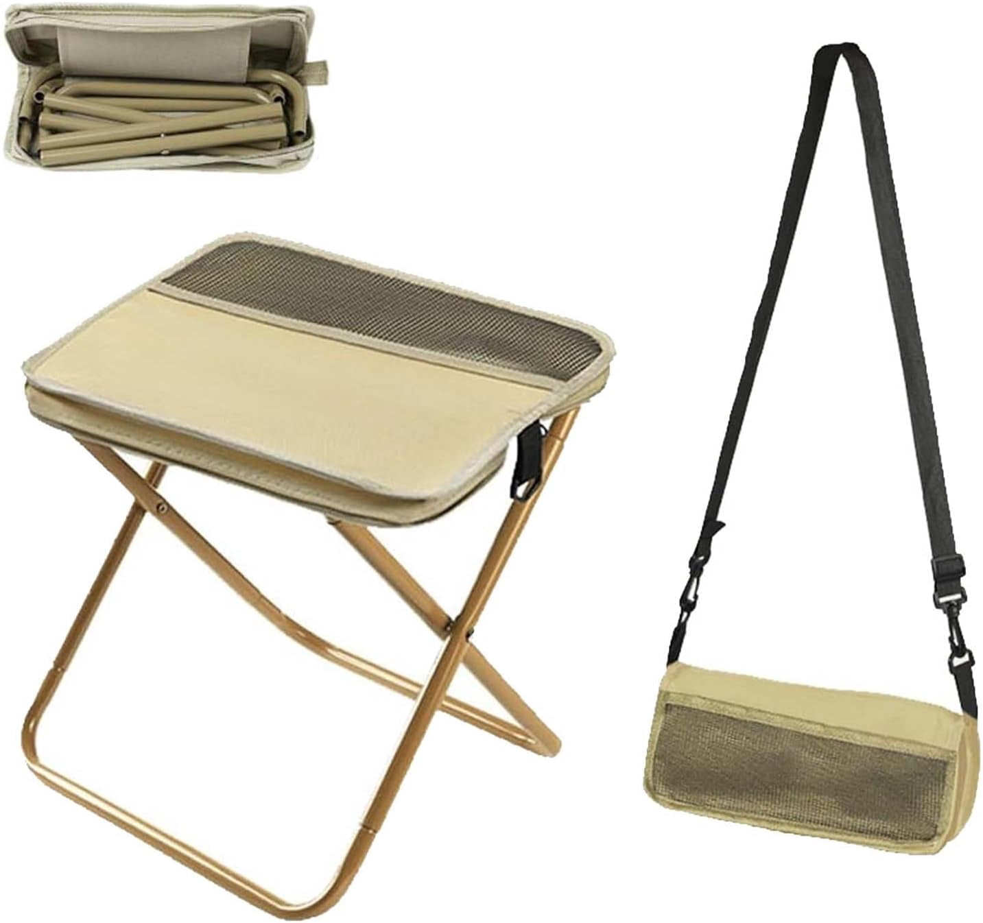 Foldable Backpack Stool, Mini Outdoor Camping Collapsible Stool, Small ...