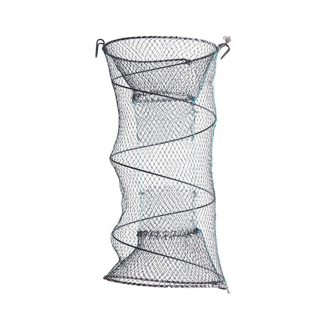 Foldable Bait Cast Mesh Trap Net Plastic Coating Portable Fishing ...